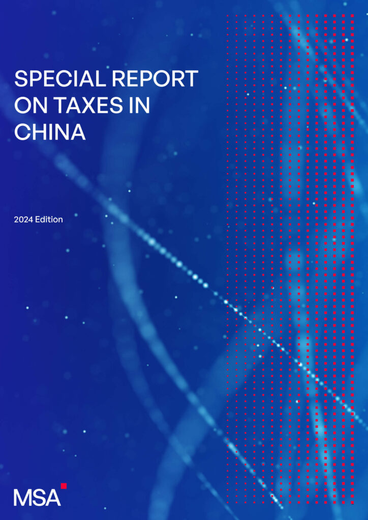 Special Report on Taxes in China | MSA